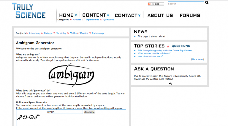 Check Out Best Free Ambigram Generators - ThemeRoasters