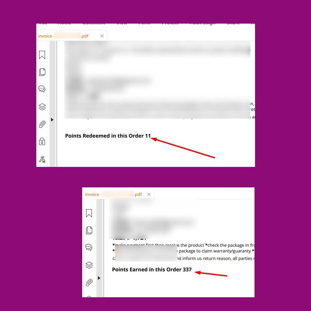 how-to-remove-points-earned-redeemed-from-woocommerce-invoice
